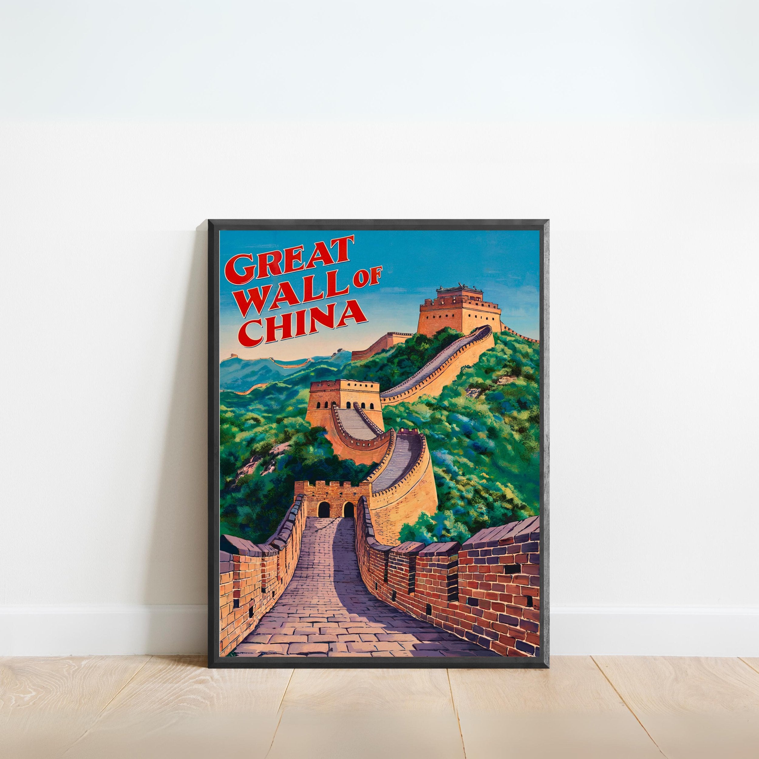 Great Wall of China Vintage Travel Poster - Timeless Ancient Wonder ...