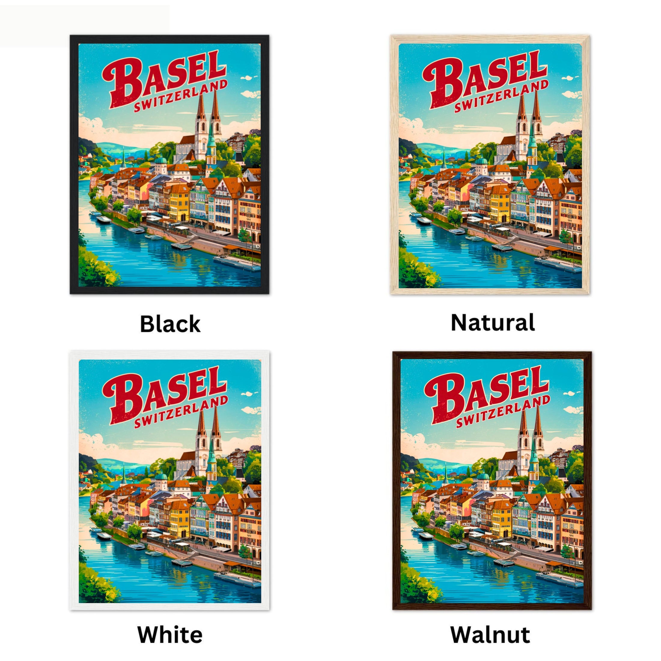 Basel Vintage Travel Poster – Travel Treasure Co