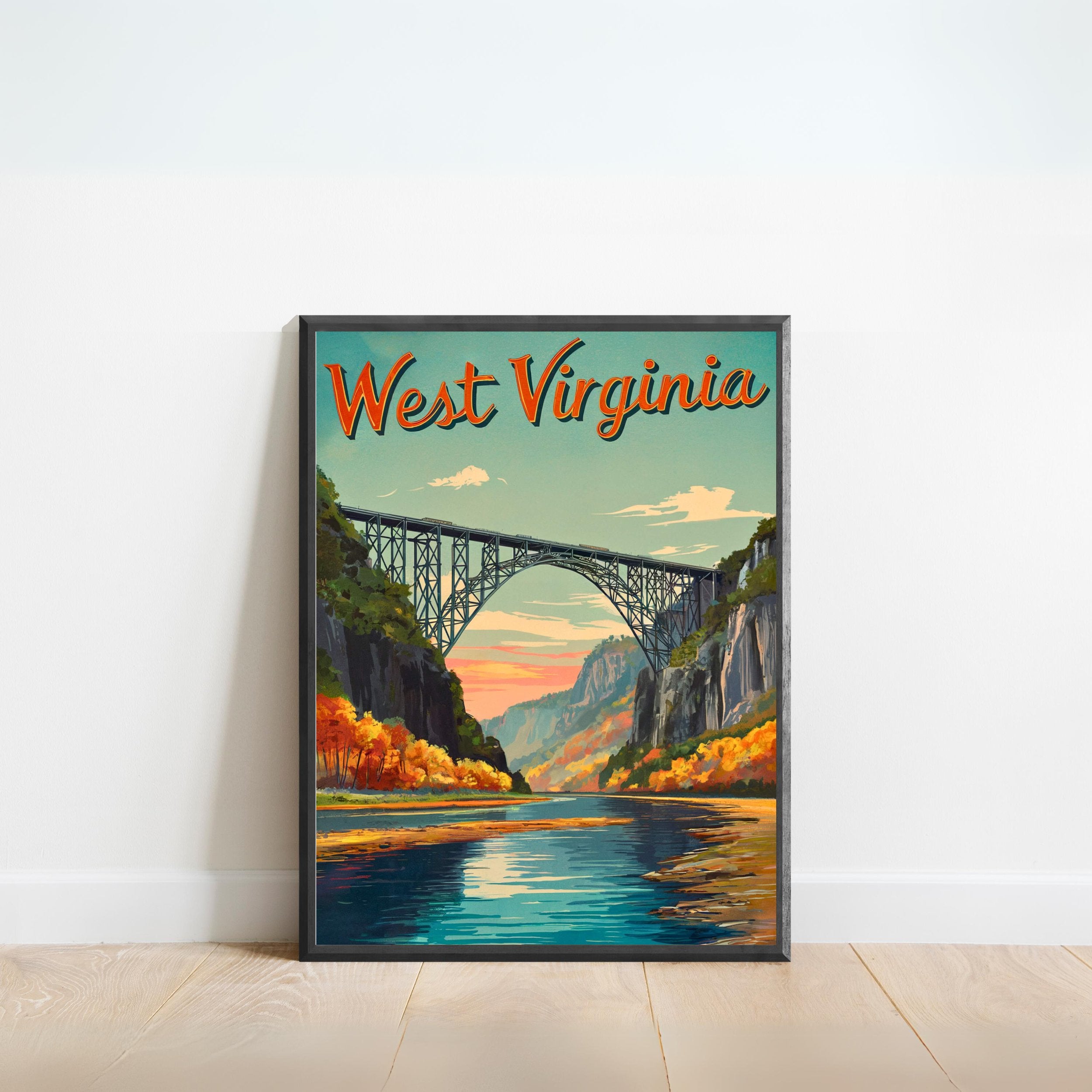 West Virginia Vintage Travel Poster - Timeless Appalachian Charm ...