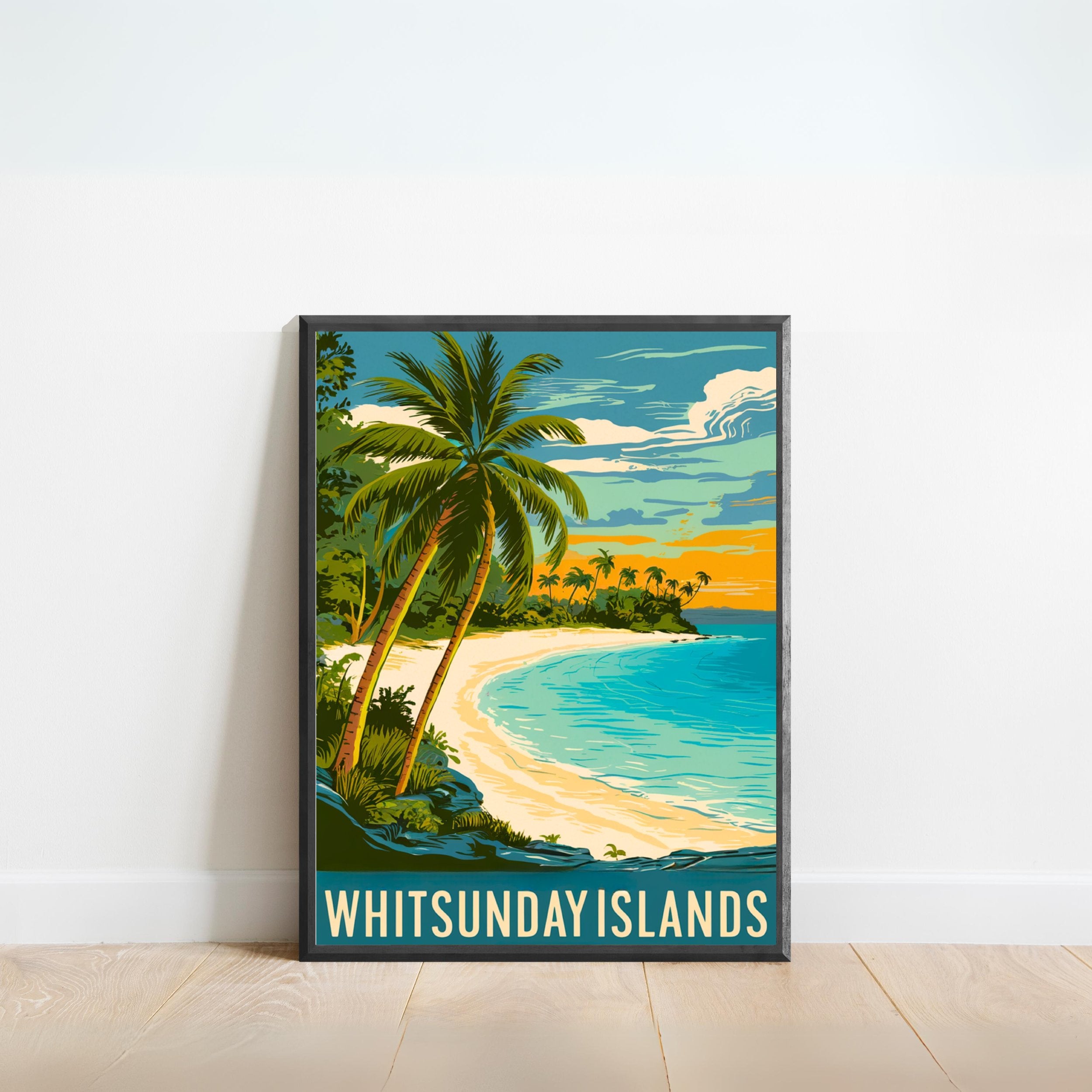 Whitsunday Vintage Travel Poster - Tropical Paradise – Travel Treasure Co