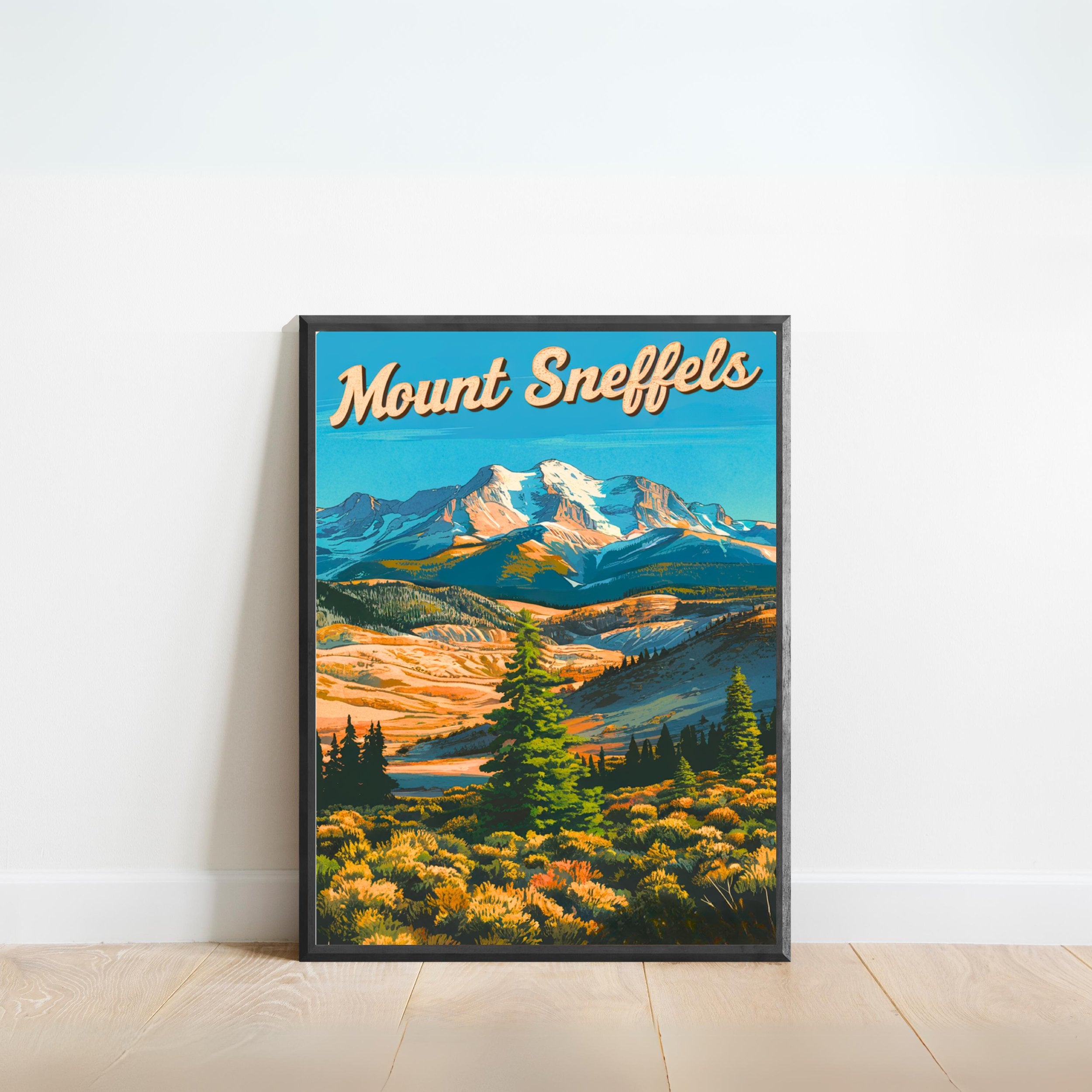 Mount Sneffels Vintage Travel Poster - Scenic Vista – Travel Treasure Co