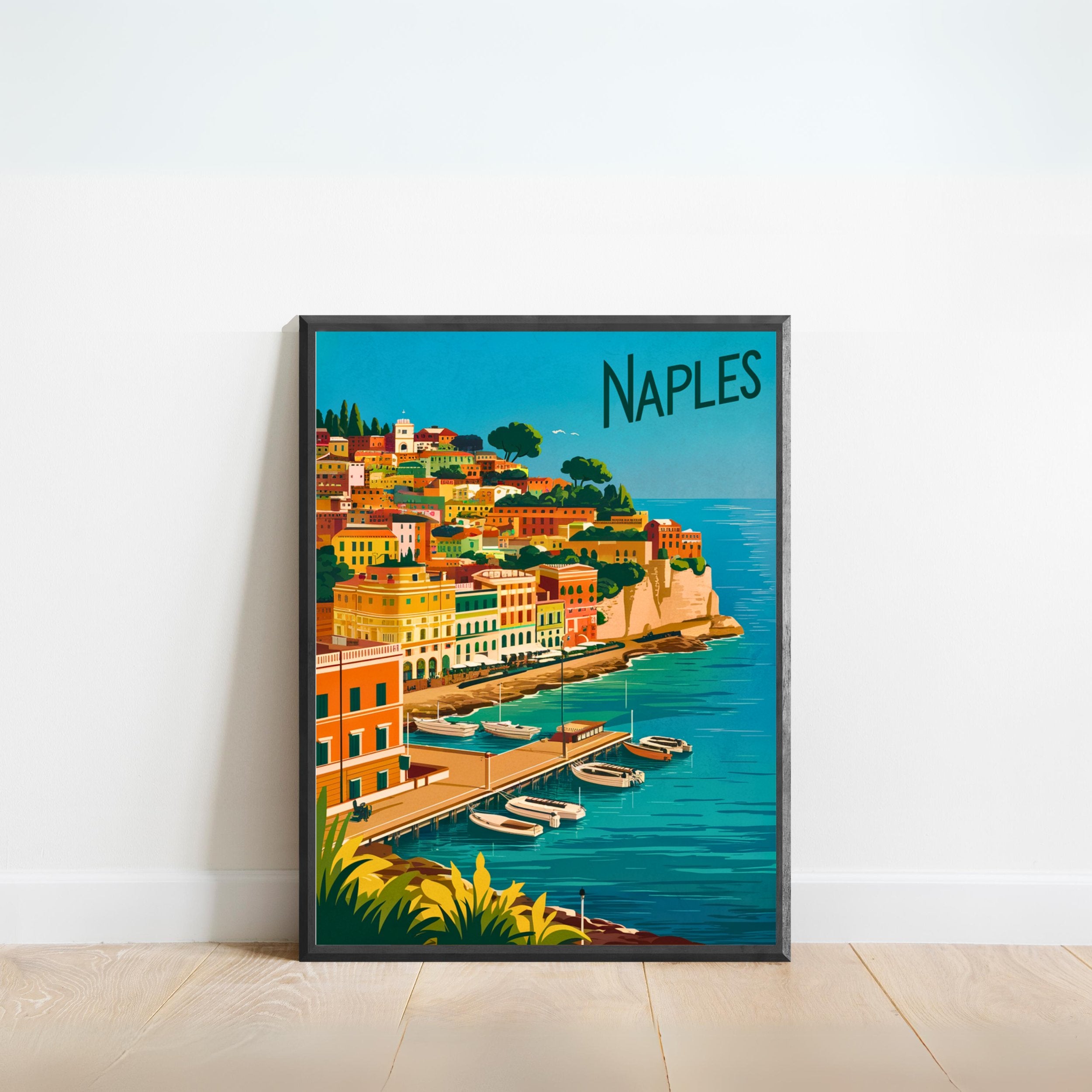 Naples Vintage Travel Poster - Bayfront Serenity – Travel Treasure Co
