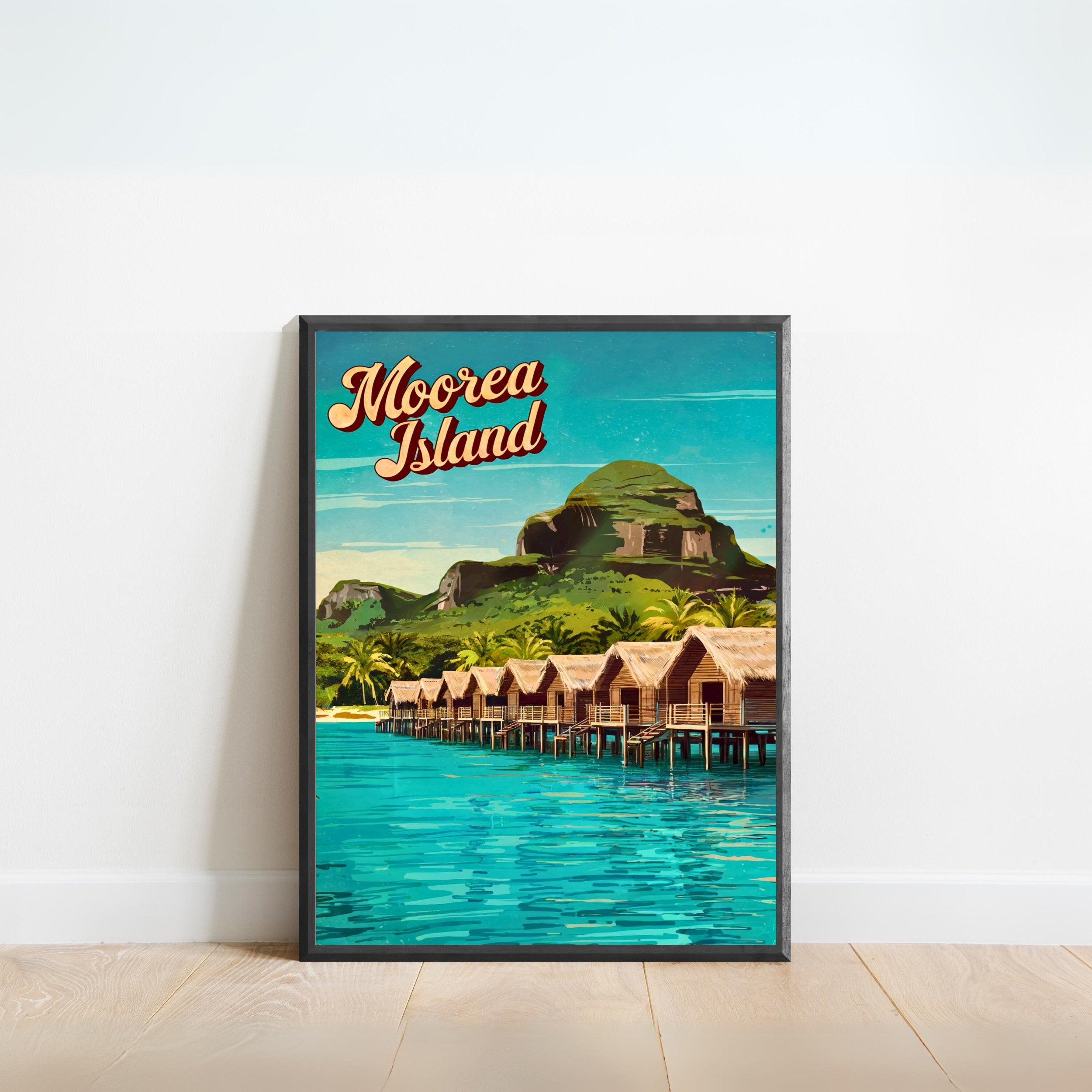 Moorea Island Vintage Travel Poster - Paradise in Polynesia – Travel ...