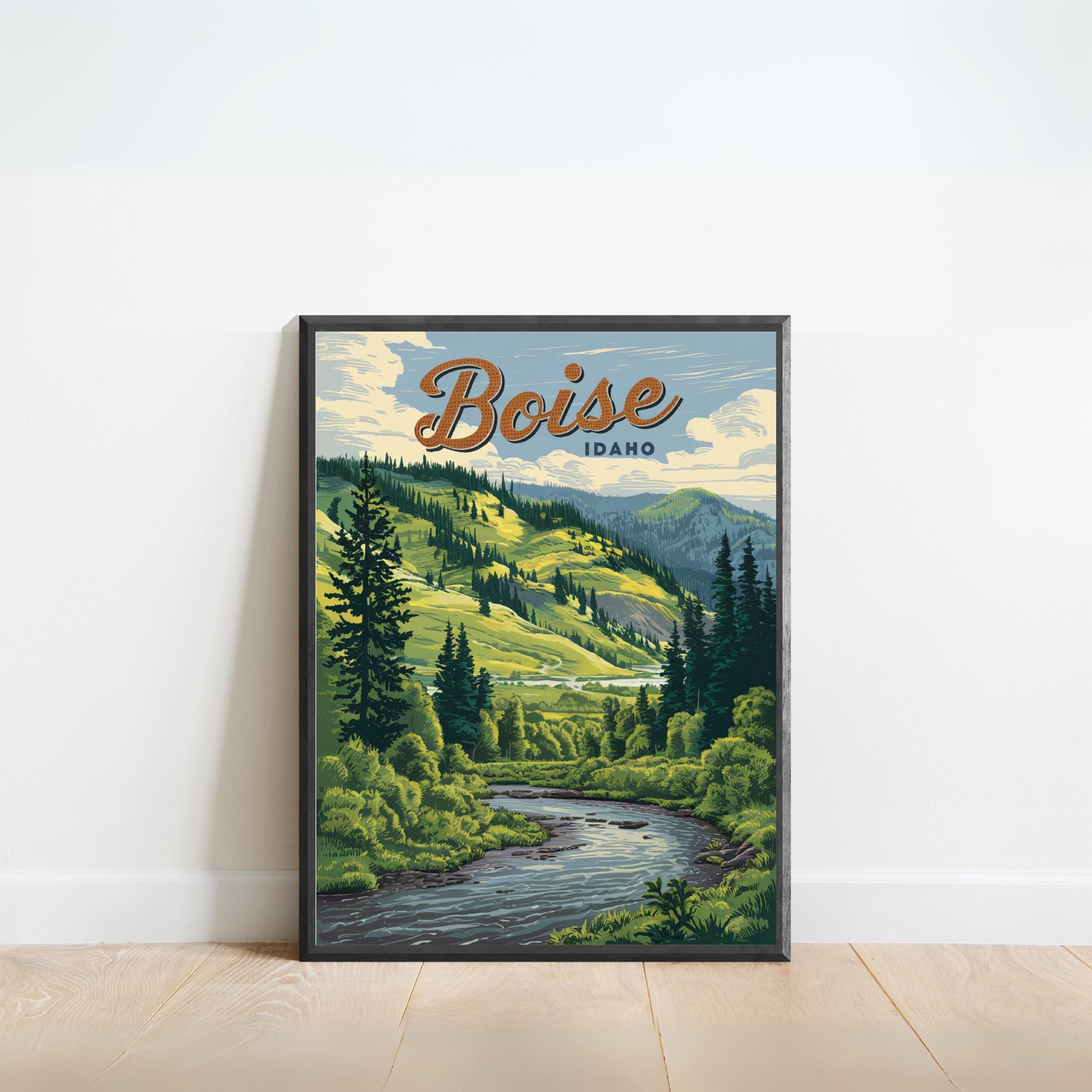 Boise Vintage Travel Poster - Breathtaking Nature Getaway – Travel ...