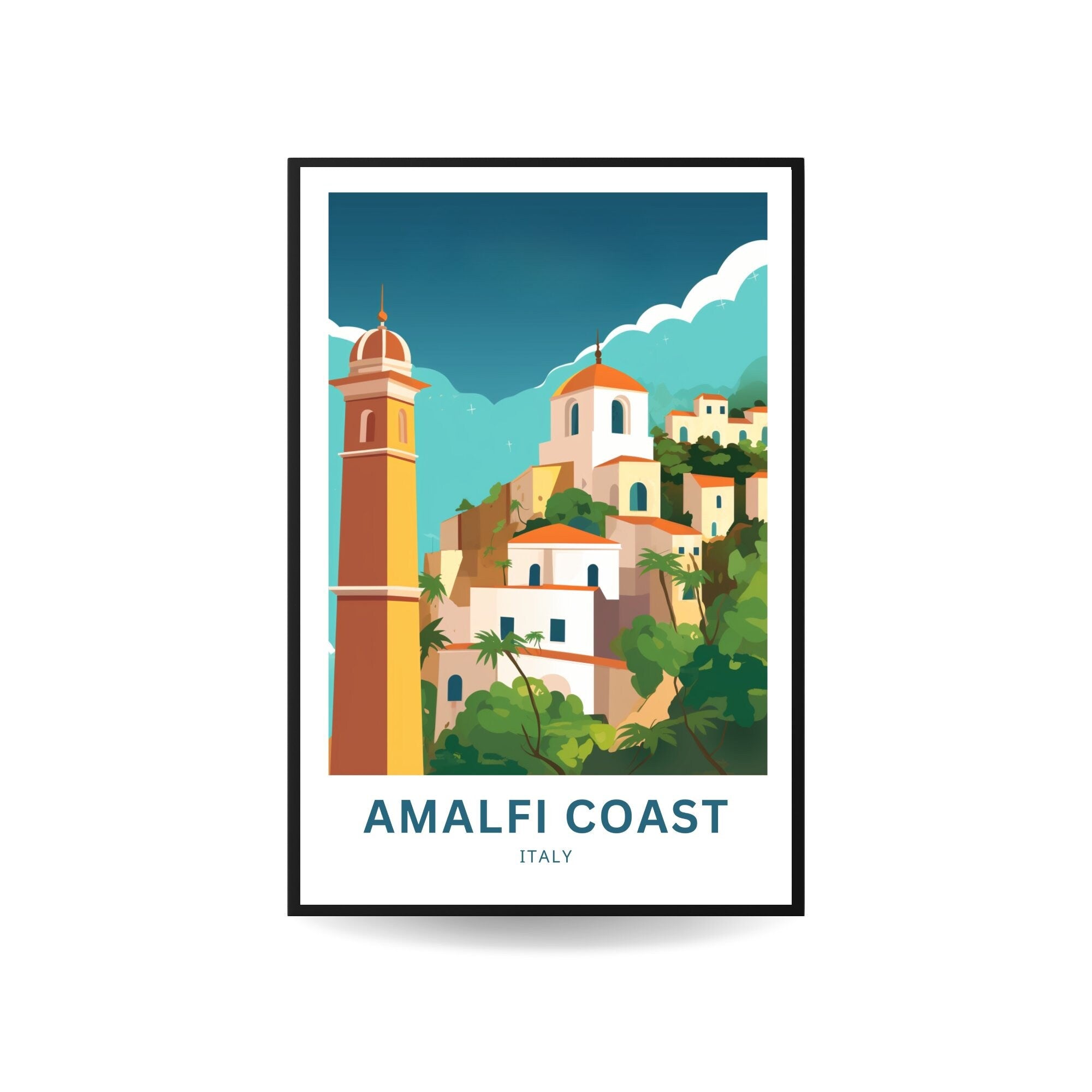 Amalfi Coast Travel Poster - Picturesque Views – Travel Treasure Co