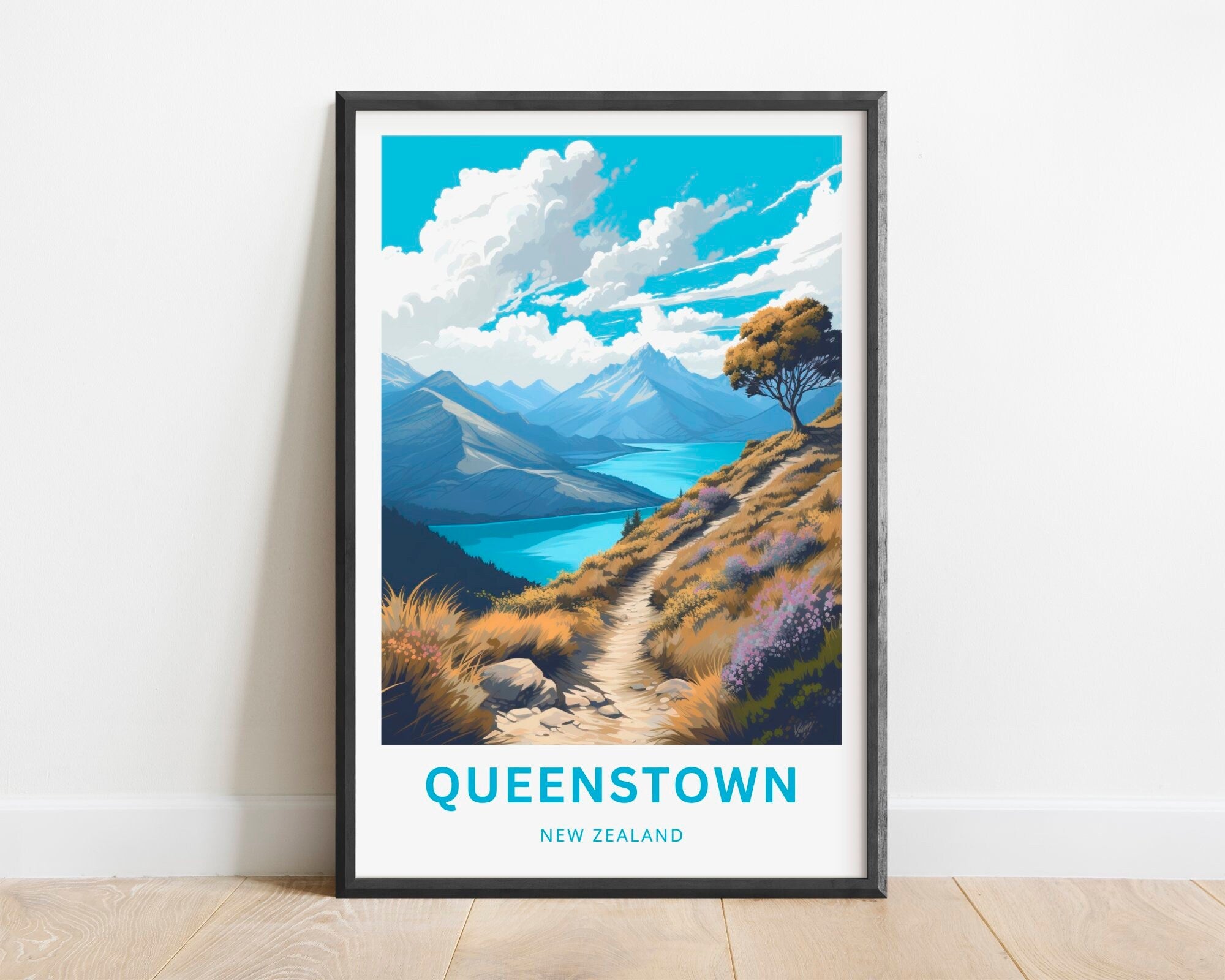 Queenstown Travel Poster – Travel Treasure Co