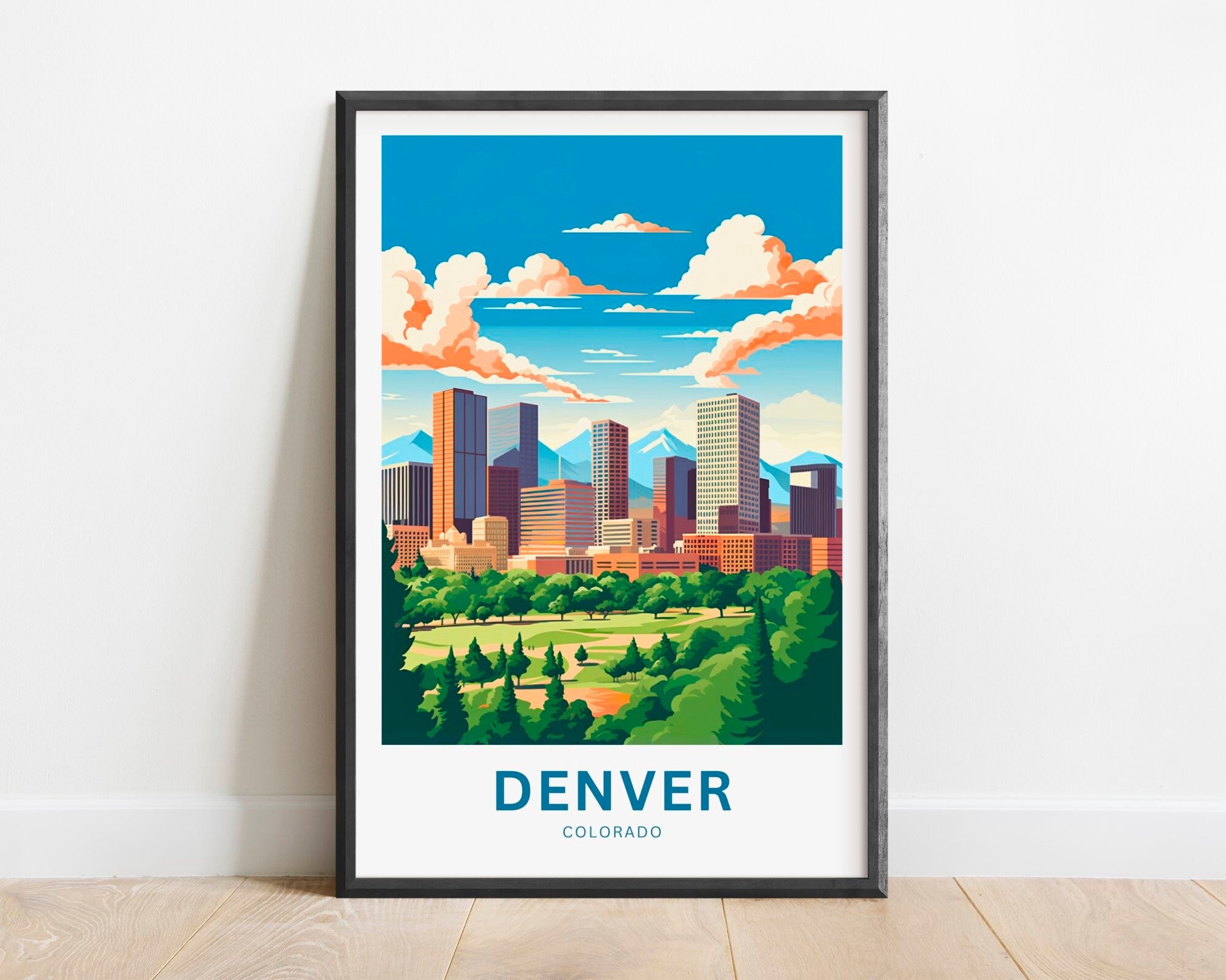 Denver Travel Poster – Travel Treasure Co