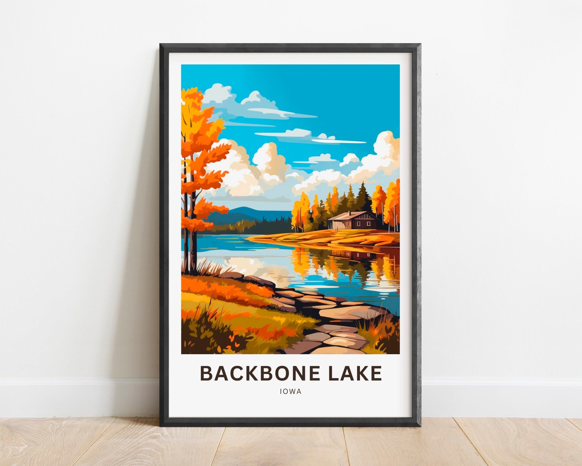 Backbone Lake Travel Poster – Travel Treasure Co