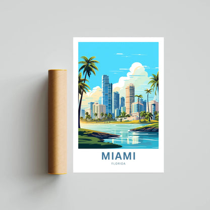 Miami Travel Poster – Travel Treasure Co