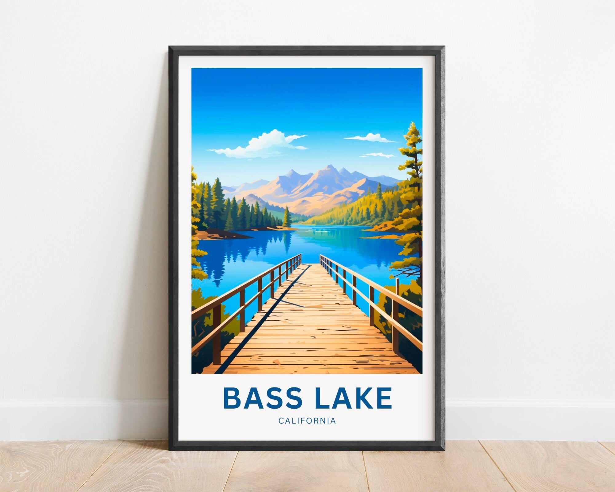 Bass Lake Travel Poster – Travel Treasure Co