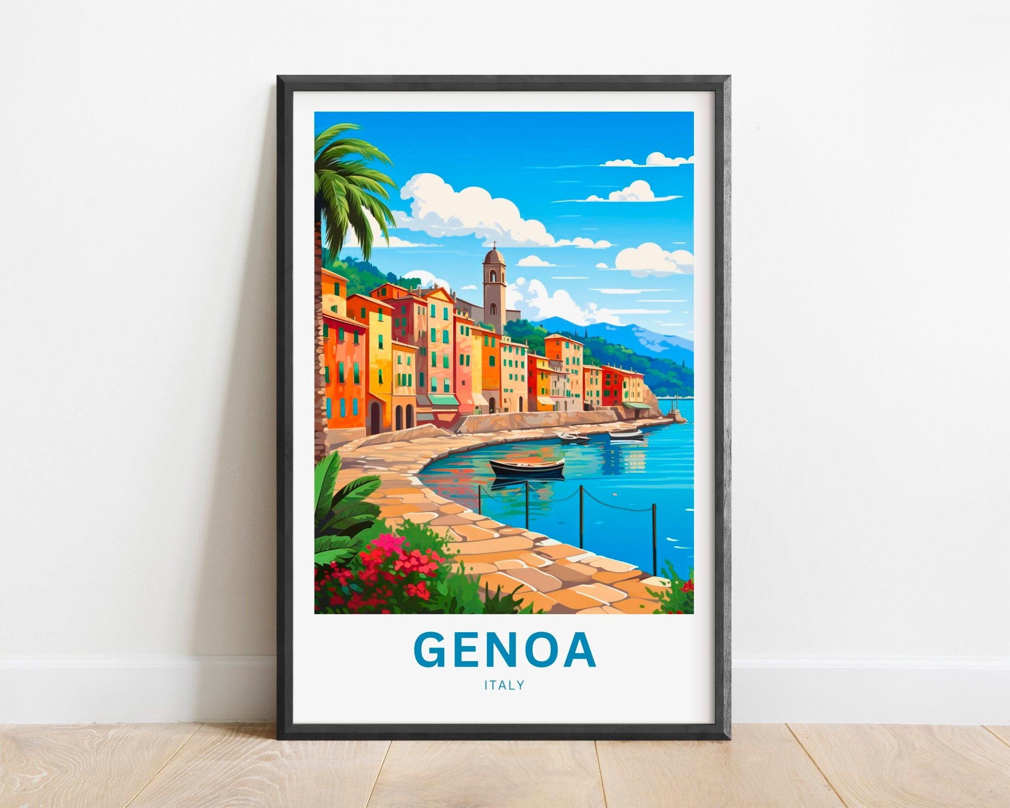 Genoa Travel Poster – Travel Treasure Co