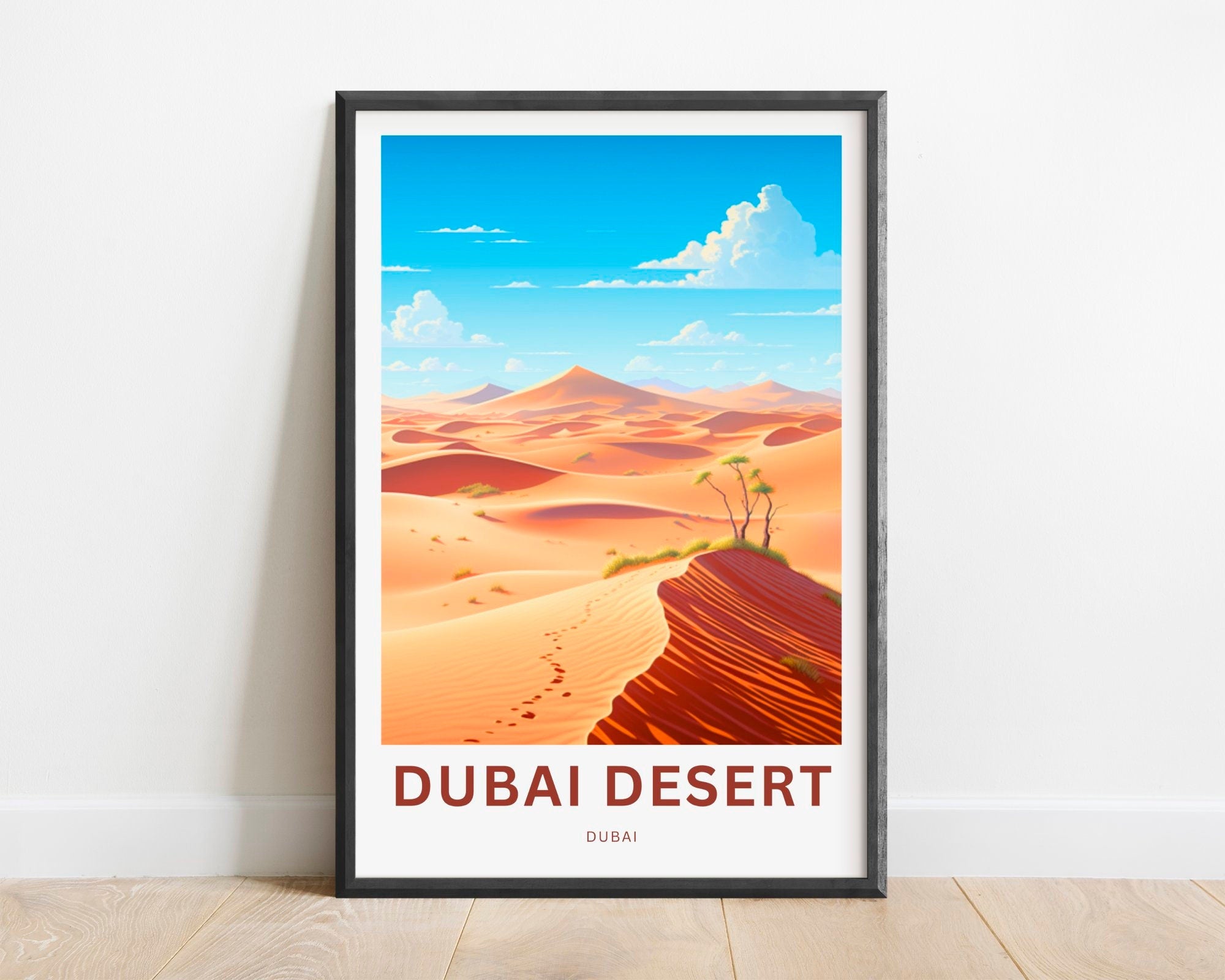 Dubai Desert Travel Poster – Travel Treasure Co