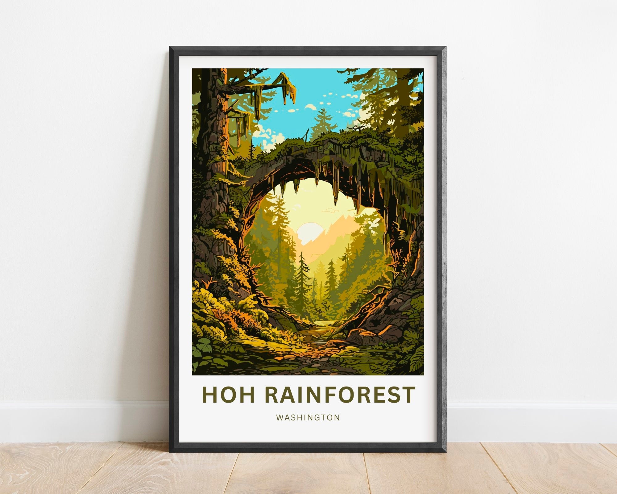 Hoh Rainforest Travel Poster – Travel Treasure Co
