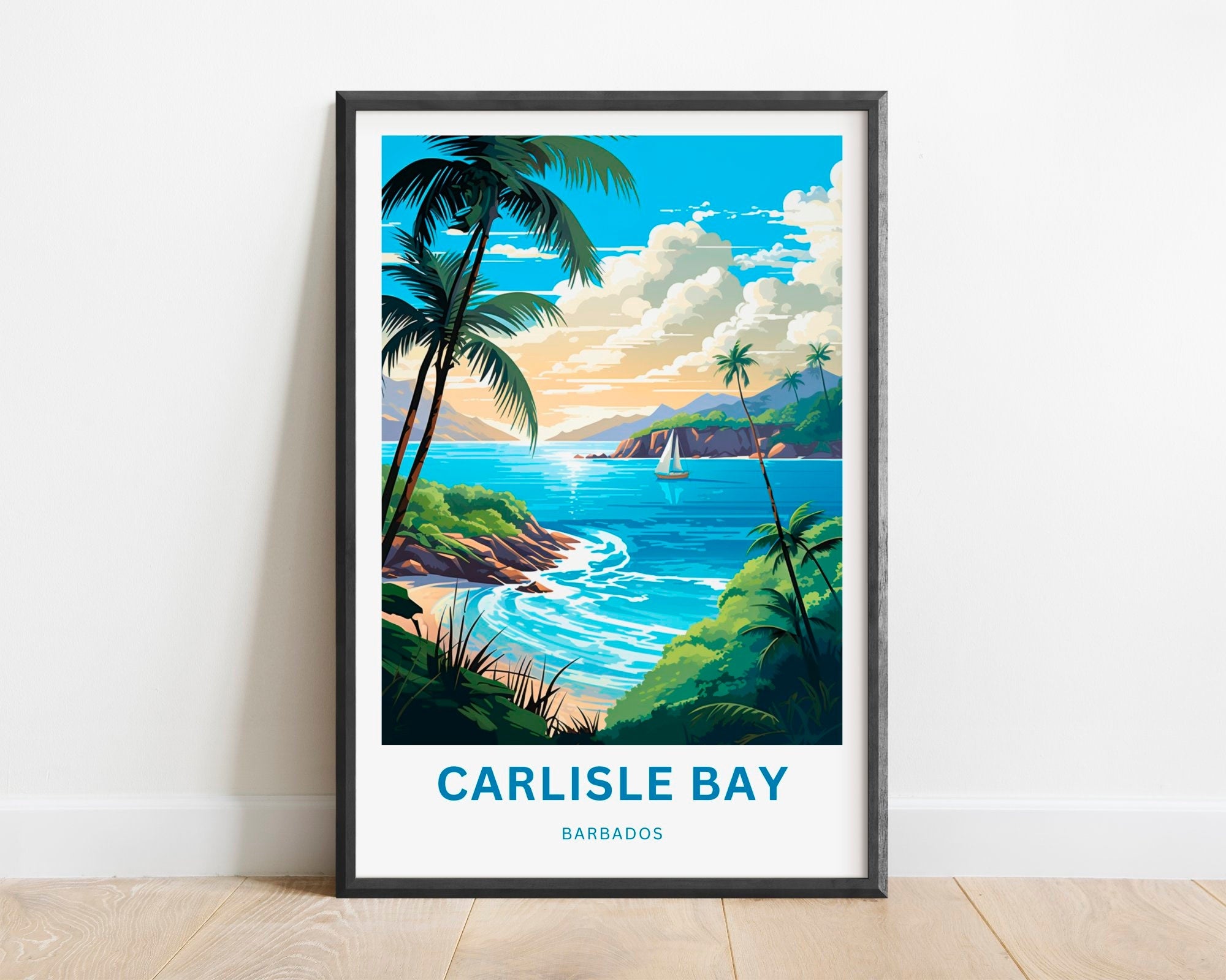 Carlisle Bay Travel Poster – Travel Treasure Co