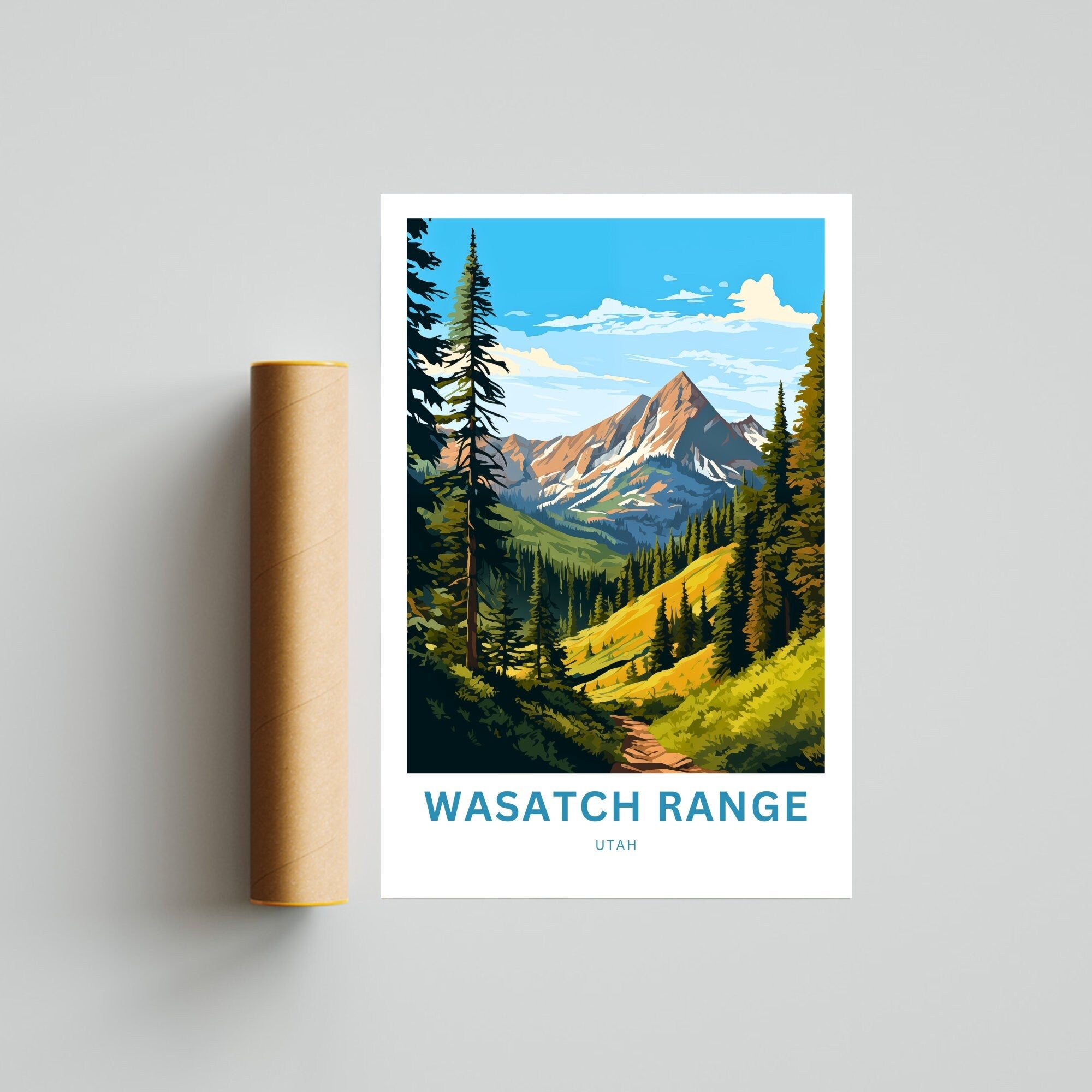 Wasatch Range Travel Poster – Travel Treasure Co