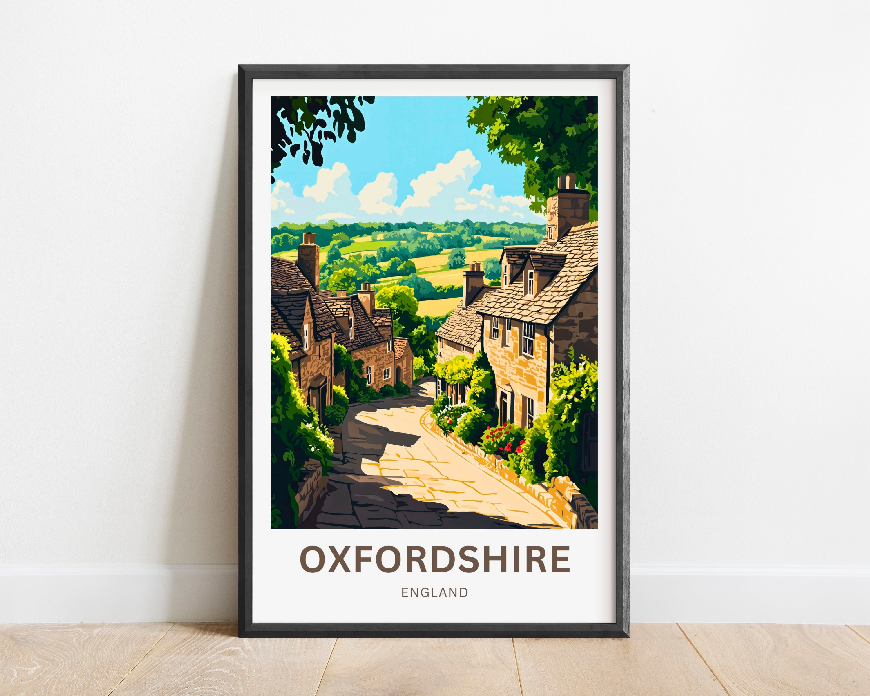 Oxfordshire Travel Poster – Travel Treasure Co