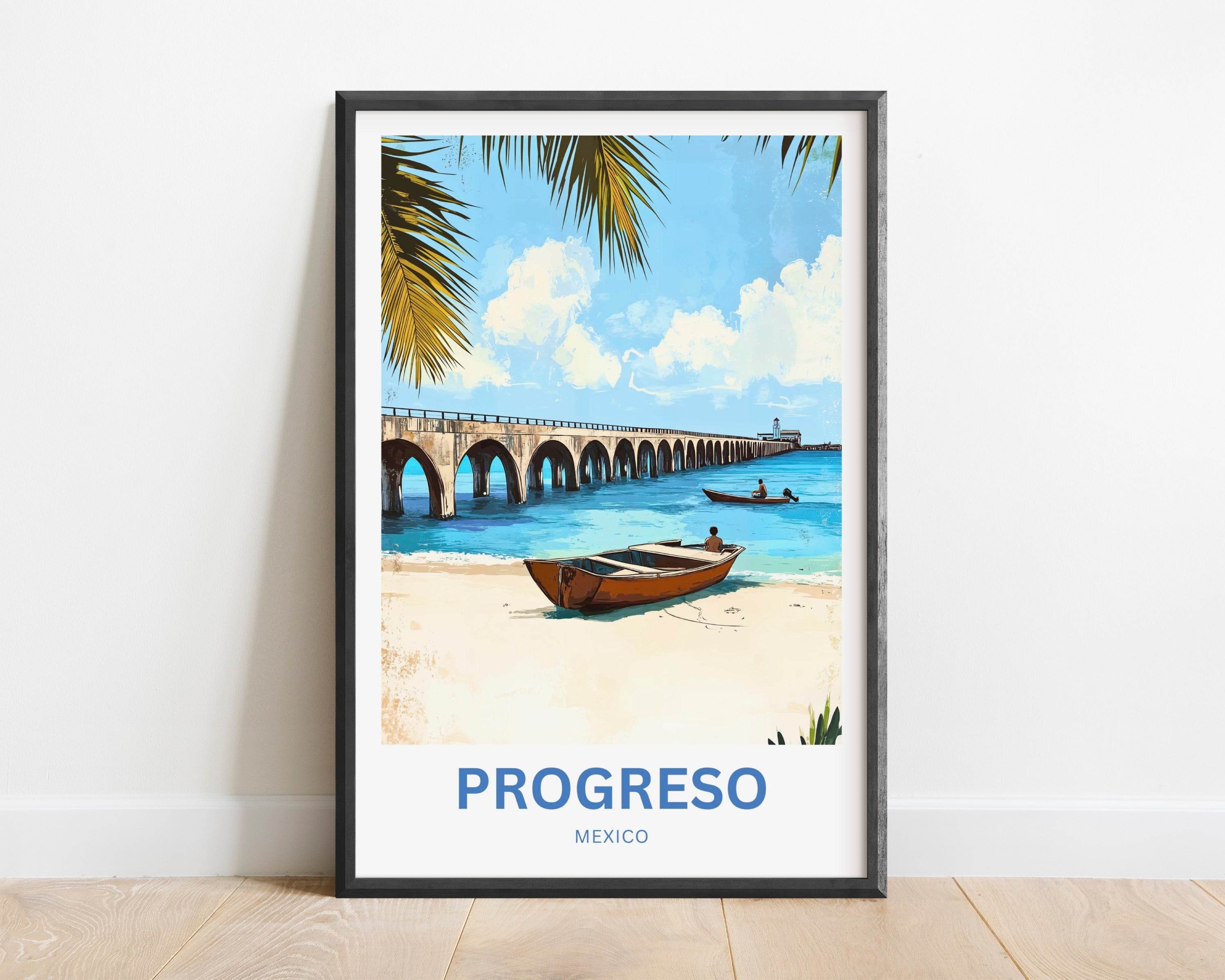 Progreso Travel Poster - Breezes of Mexico – Travel Treasure Co